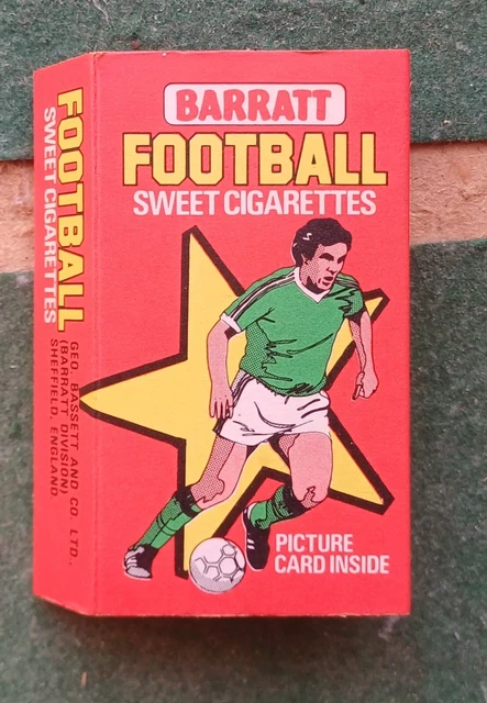 RARE BARRATT FOOTBALL Sweet Cigarettes Packet Box 1980 EUR 3,42 ...