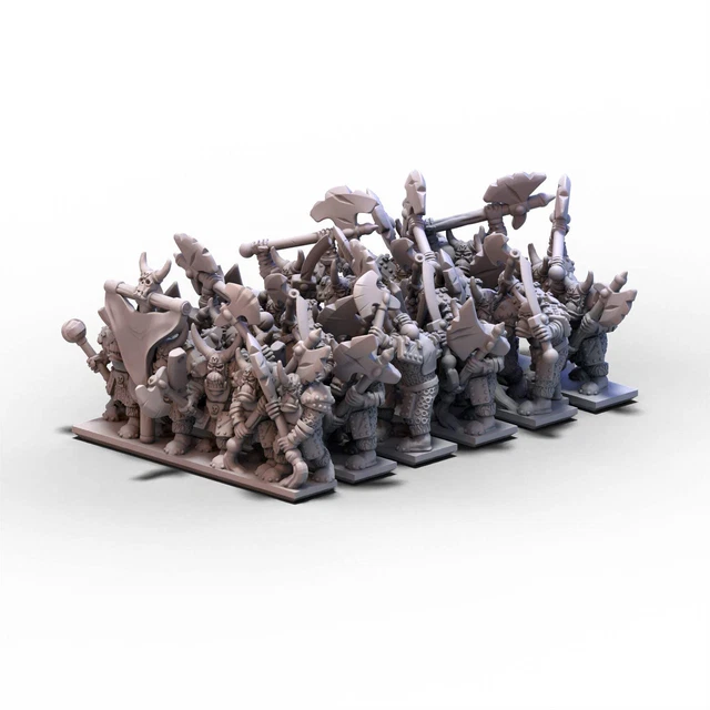 MAGMA DWARVES | Black Orcs Unit | 10mm or 15mm miniatures for Warmaster, Kings o EUR 10,11 ...