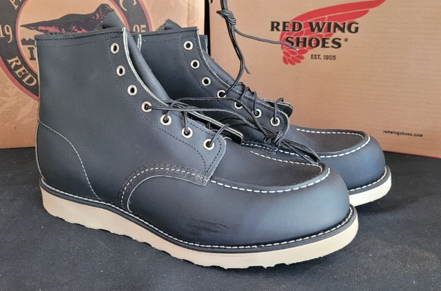 RED WING 9075 (6-Inch Moc-Toe) US Men's 13 D - Heritage, Black Prairie ...