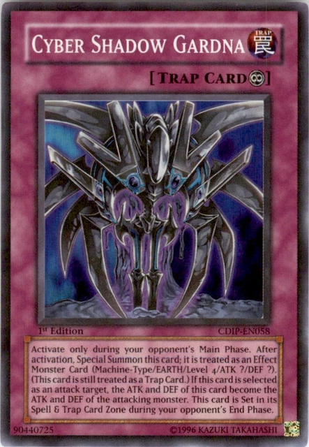 YUGIOH CYBERDARK IMPACT Cyber Shadow Gardna CDIP-EN058 Super Rare 1ère édition EUR 3,76 ...