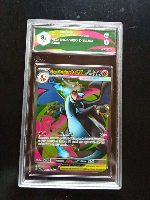 CARTA POKÉMON - Mega Charizard X Ex - 109/094 - GRAAD 9.5 - ITA ( No ...