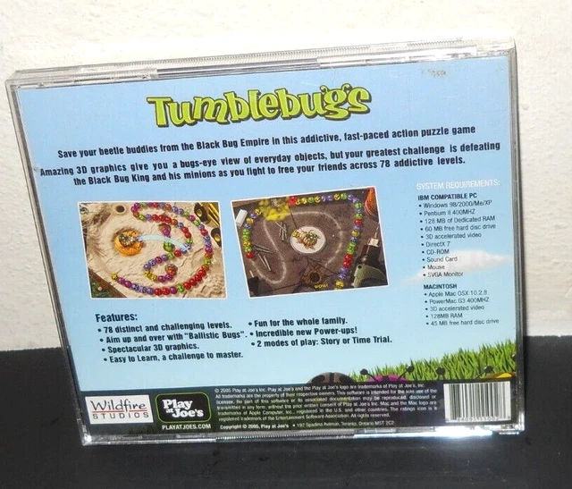 TUMBLEBUGS (2005) ACTION Puzzle Game (PC/MAC CD-ROM) Windows XP Pre ...