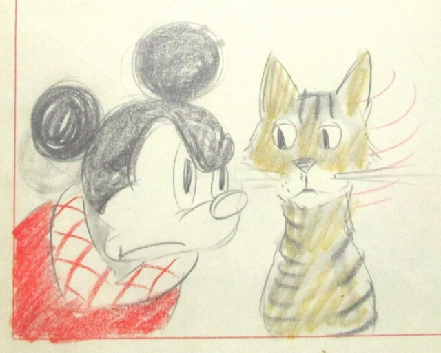 MICKEY MOUSE 1943 CAT Walt Disney ORIGINAL PRODUCTION STORYBOARD cel ...