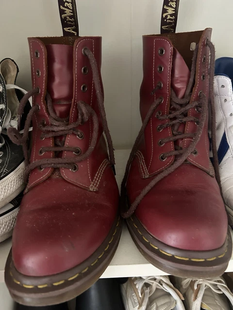 DR MARTEN CHERRY red/ox blood classic boots £104.72 - PicClick UK