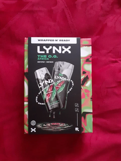 LYNX THE O.G. Africa Bodyspray & Bodywash Gift Set Bnib Unopened £3.84 ...