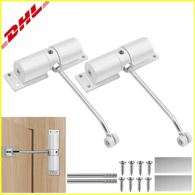 AUTOMATISCHER TÜRSCHLIESSER AUTOMATIK Langsam Stangentürschließer Torschließer DE EUR 17,99 ...