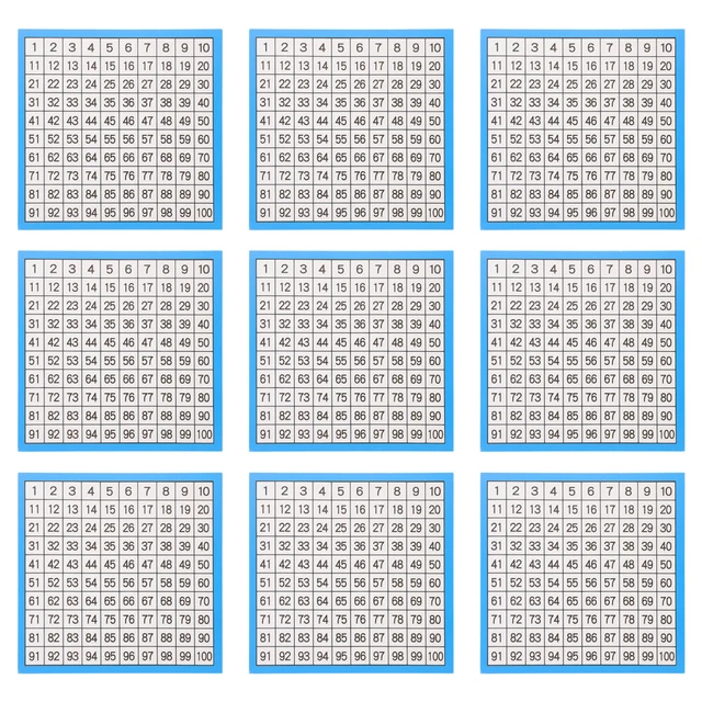 10 SHEETS CONSECUTIVE Number Counting Chart Board Child £7.25 - PicClick UK