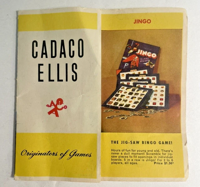 VINTAGE 1945 CADACO Ellis Game Catalog Brochure Pamphlet £26.67 ...