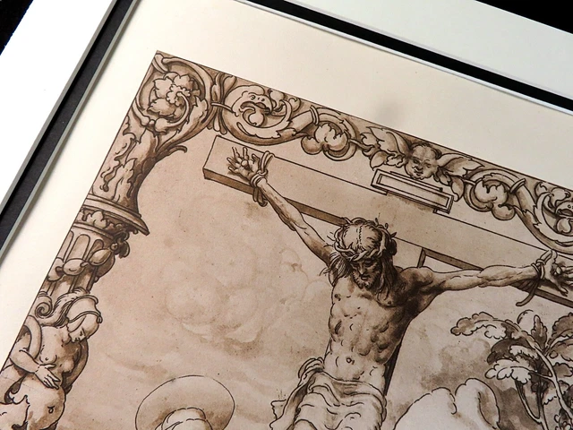OLD MASTER DRAWING The Crucifixion Jesus Christ Limited Edition Antique ...