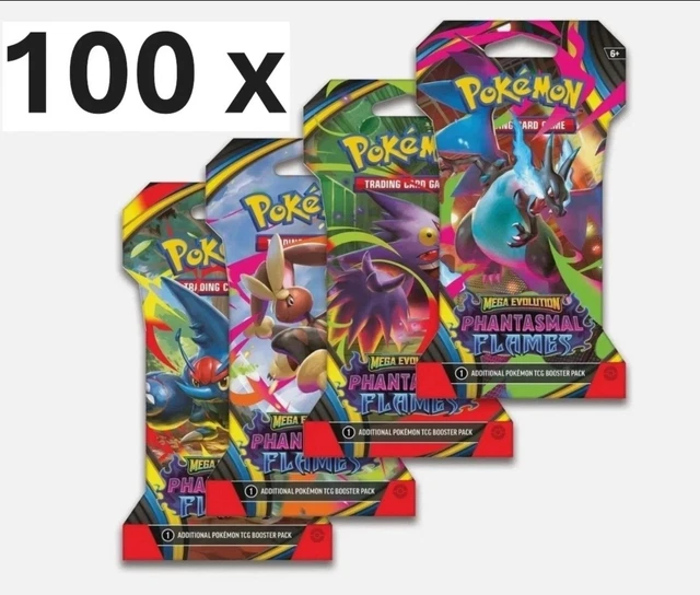 POKEMON PHANTASMAL FLAMES Sleeved Booster Pack Blister x 100 STOCK IN ...