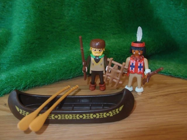 VINTAGE PLAYMOBIL 3397 Western Native American Tracker & Trader 100% ...