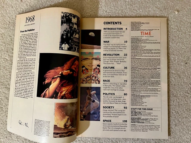 TIME MAGAZINE 1968: The Year That Shaped A Generation - A Pictorial ...