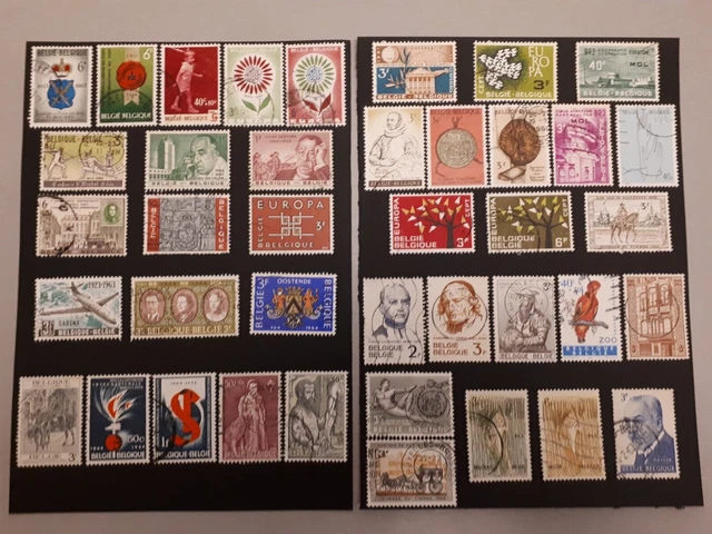 LOT DE TIMBRES oblitérés Belgique 1961 - 1964 EUR 4,00 - PicClick FR