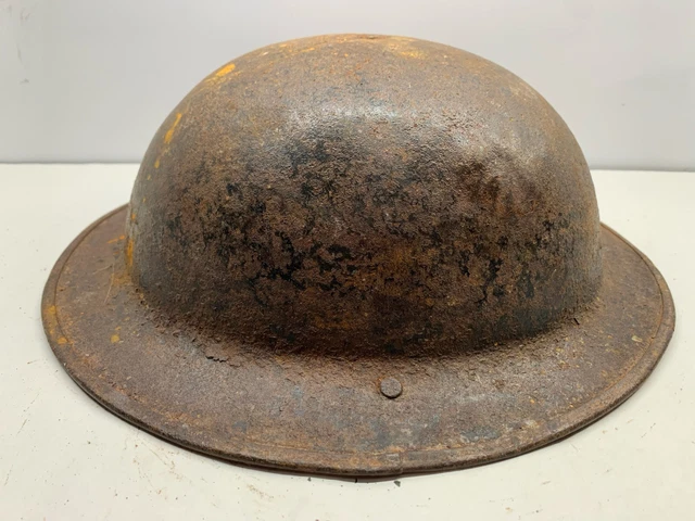 ORIGINAL BRITISH ARMY Mk1* Brodie Helmet - WW1 / WW2 Combat Sevice ...