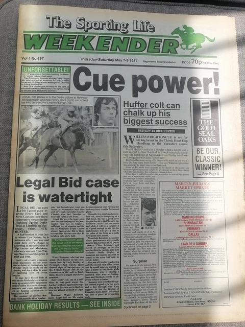 THE SPORTING LIFE Weekender Newspaper May 7-9th, 1987 £2.70 - PicClick UK
