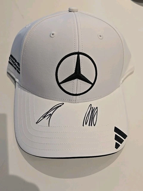 MERCEDES AMG PETRONAS F1 2025 drivers cap hand signed by both drivers £ ...