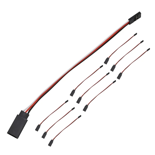 4X(10 PIÈCES SÉRIES 150Mm CâBle D'Extension JR CâBle 3 Broches Mâle à ...