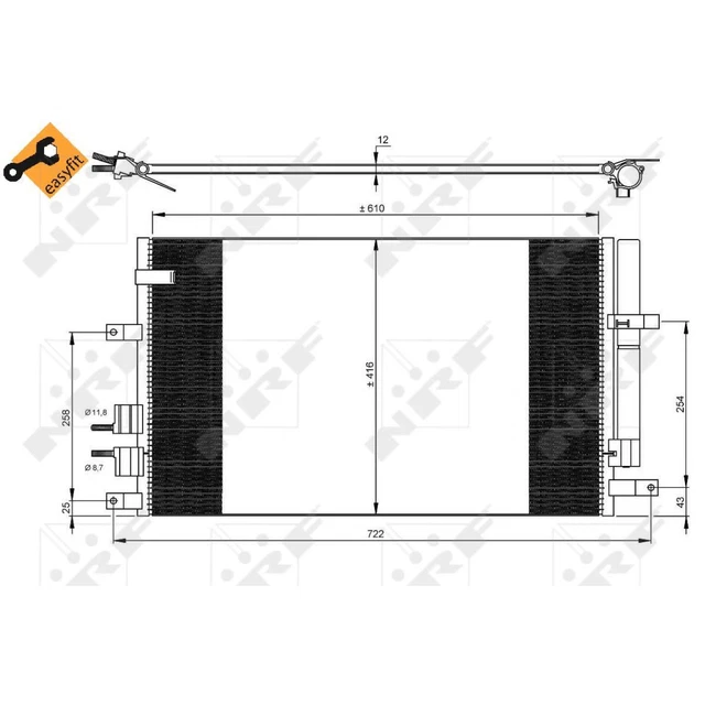 CONDENSATEUR CLIMATISATION NRF Pour Alfa Romeo 159 Sportwagon 939 ...