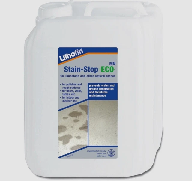 LITHOFIN MN STAIN-STOP ECO 5L - Advanced Water-Based Stone Impregnator ...