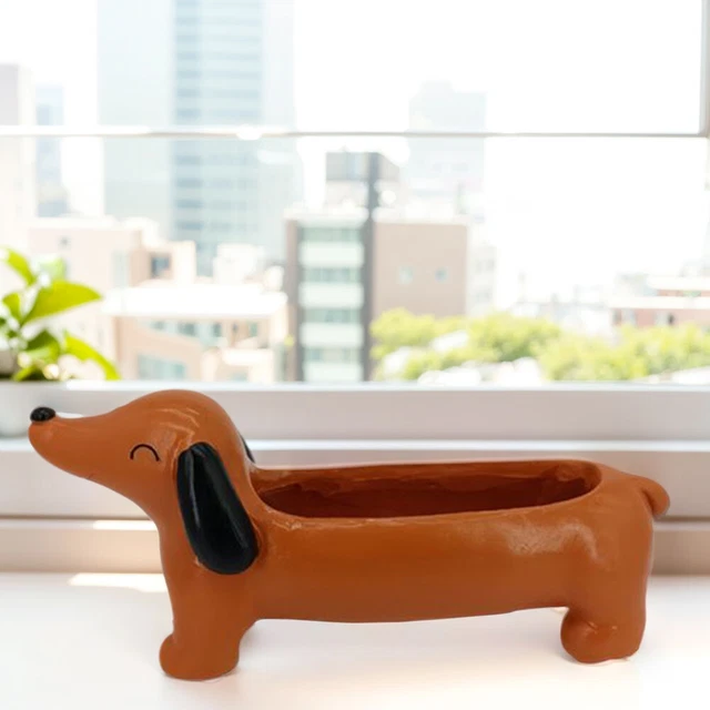 DACHSHUND FLOWER POT Dog Pot Planters Cute Aesthetic for Indoor/Outdoor ...