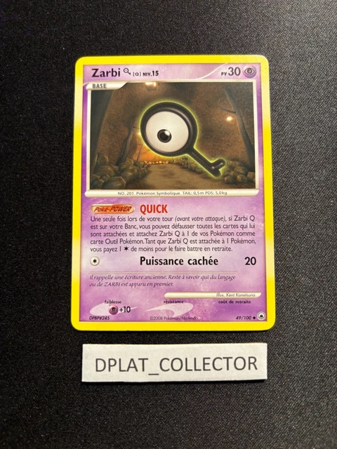 CARTE POKÉMON ZARBI Q 49/100 diamant et perle aube majestueuse DP FR ...