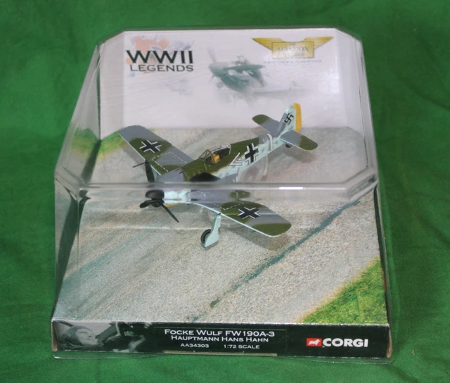 CORGI WWII LEGENDS FOCKE WULF Fw190 A-3 HANS HAHN 1/72 #AA34303 EUR 34 ...