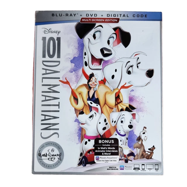 101 DALMATIANS BLU-RAY + DVD + Digital Walt Disney Signature Collection ...