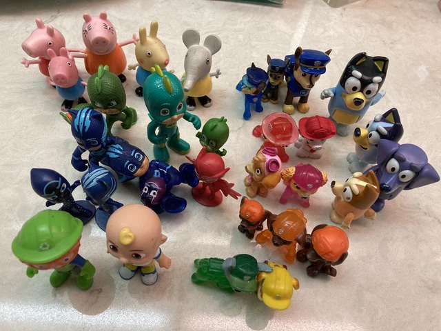 PAW PATROL PJ Masks Cocomelon Blippi Peppa Pig Bluey Lot Figures 32 Pcs ...