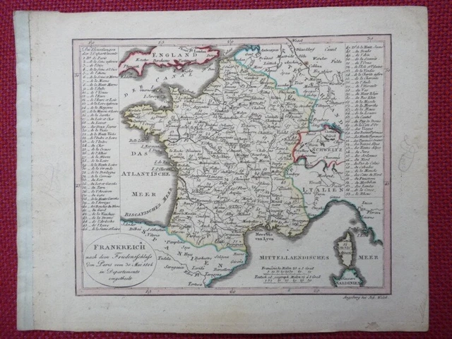 ANCIENNE GRAVURE CARTE France époque 1820 (16169) EUR 38,00 - PicClick FR
