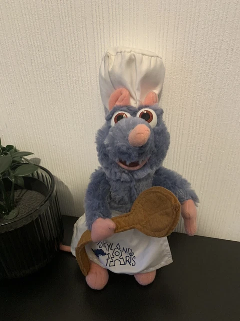 DISNEY PIXAR REMY Ratatouille Plush With Chefs Hat Disneyland Paris £11 ...