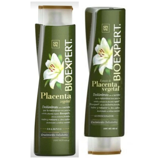 2)BIOEXPERT SHAMPOO & CONDITIONER PLACENTA CRECIMIENTO SALUDABLE 650ml ...