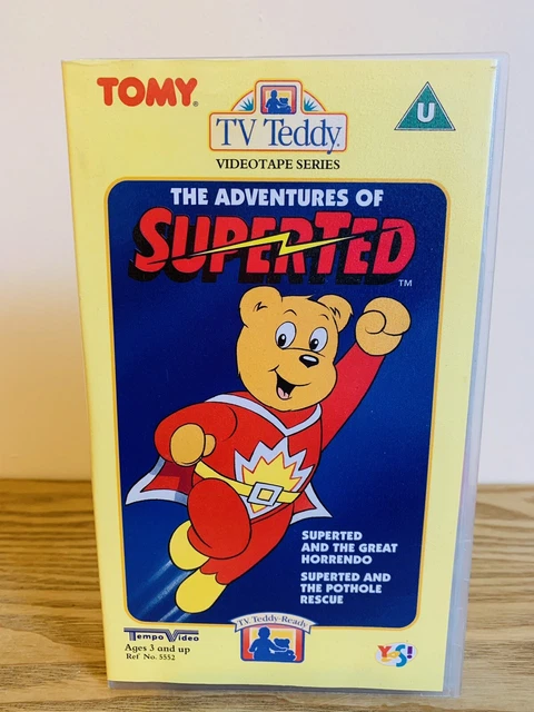 RARE TOMY TV TEDDY VHS VIDEOTAPE SERIES The Adventures Of Superted £7. ...