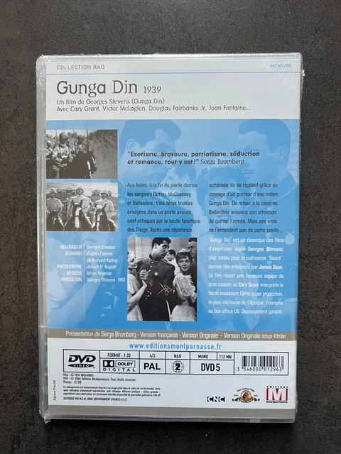 DVD 📀 GUNGA DIN avec CARY GRANT, VICTOR MCLAGEN et DOUGLAS FAIRBANKS JR ...