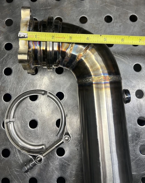 3& 4 BOLT Exhaust Turbo Flange to V-Band Adapter To Downpipe,GT30 GT35 ...