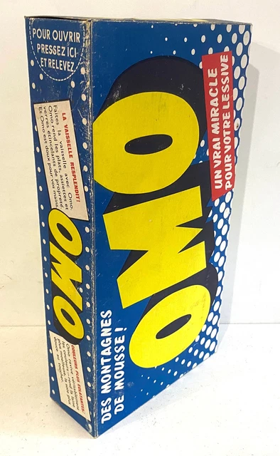 ANCIEN GRAND BARIL Boîte Carton de Lessive Publicitaire OMO EUR 15,00 ...