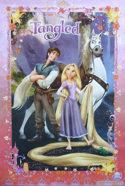 DISNEY &TANGLED& MOVIE POSTER - Rapunzel, Flynn Rider, Maximus Standing ...