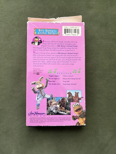 MUPPET SING-ALONGS - Billy Bunnys Animal Songs (VHS Tape 1993) Works ...