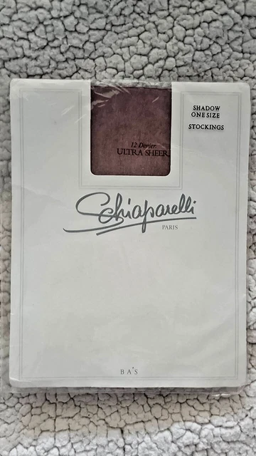 ONE SIZE SCHIAPARELLI Paris Stockings Shadow 12 Denier Ultra Sheer $7. ...