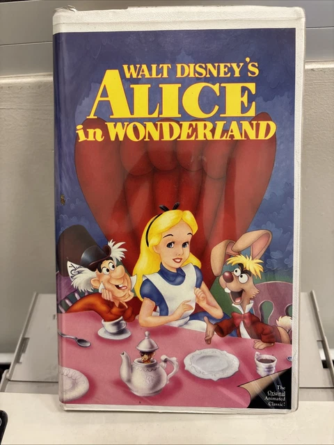 1992 VHS WALT Disneys Classic Alice In Wonderland Rare Black Diamond ...