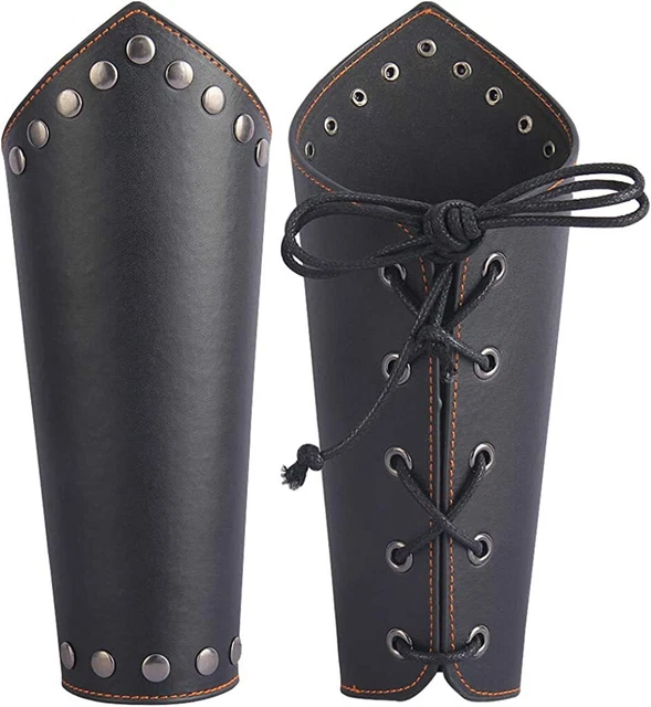 INLEATHER GAUNTLET WRISTBAND Medieval Archery Bracers Viking Wrist ...