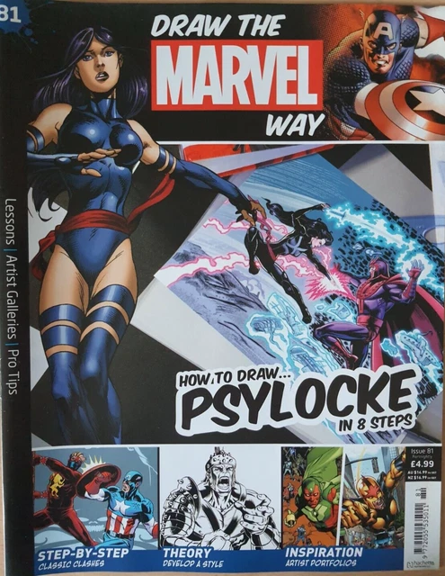 DRAW THE MARVEL Way #81 How to Draw Psylocke Magazine Hachette ...