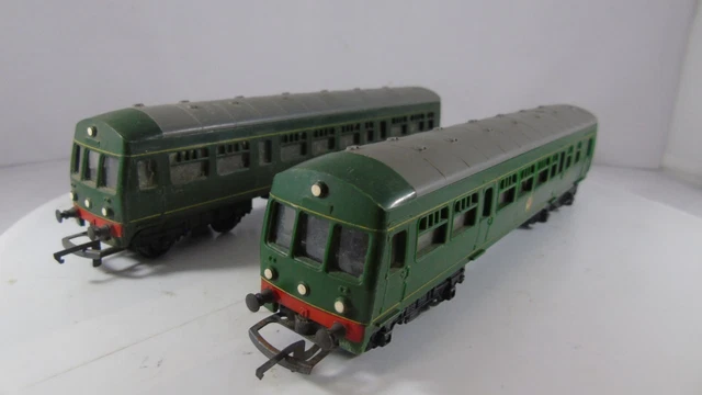 TRIANG HORNBY CLASS 101 2 Car DMU Locomotive M79079 & M79632 BR Green ...