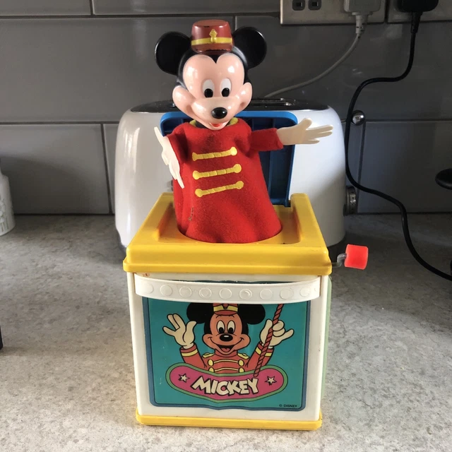 DISNEY MATTEL 1987 Mickey Mouse Jack In The Box Vintage £27.76 ...