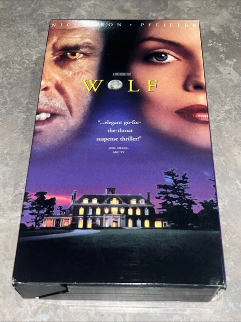 WOLF VHS (1994 Columbia Tristar) Jack Nicholson, Michelle Pfeiffer ...