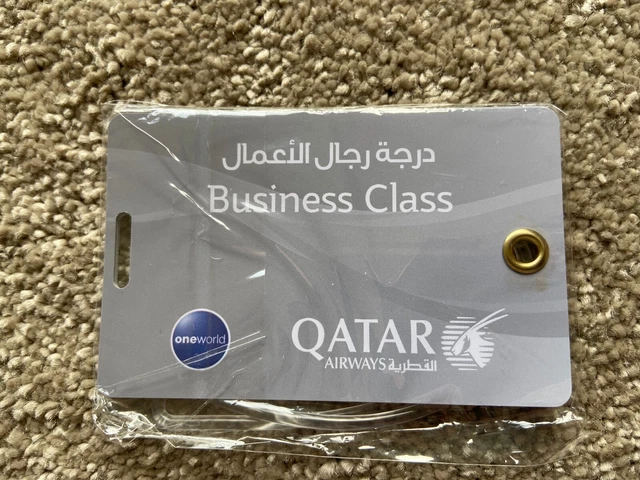 QATAR AIRWAYS - Business Class hinged Plastic luggage tag, New £19.99 ...
