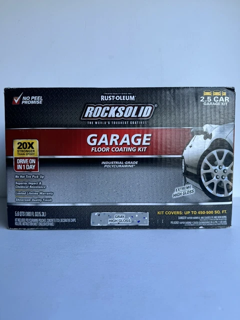 RUST-OLEUM ROCKSOLID 5.6QT 2.5-Car Garage Floor Coating Kit 293513 Gray ...