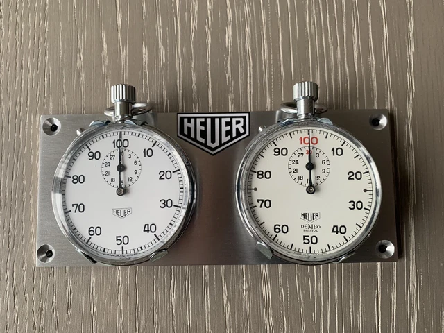 HEUER STOPWATCH PANEL Heuer Chronometers Dashboard Rally Timer 31 £295. ...