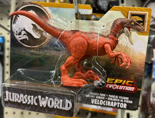 JURASSIC WORLD EPIC Evolution Danger Pack Velociraptor Dinosaurier EUR ...