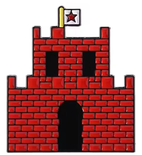 SUPER MARIO LEVEL Complete Castle Bit Arcade NES Retro Metal Enamel Pin ...