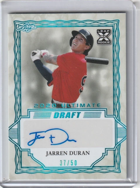 2020 LEAF ULTIMATE Draft Jarren Duran BLEU autographe auto RC XRC #d 37 ...